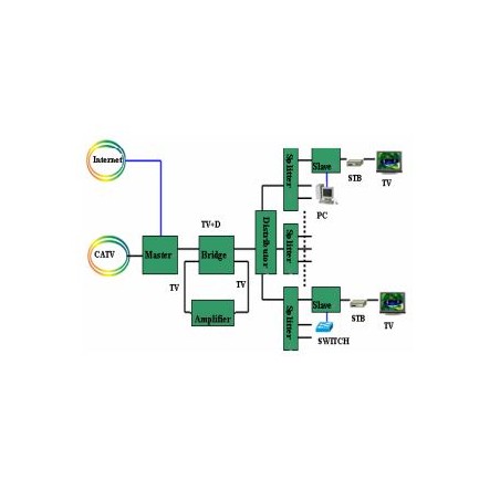 Wodaplug EOC Indoor Master-EOC1121L,700Mbps,2*LAN,2*F,WEB Management
