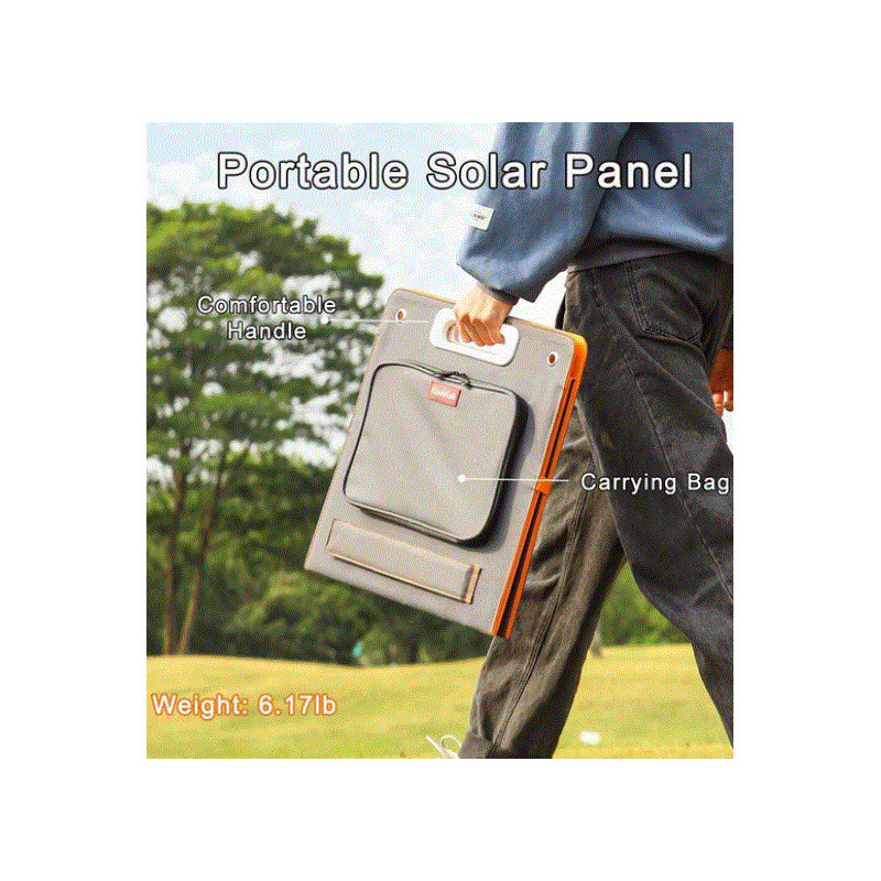 Portable 100W foldable solar panel equipped with USB QC 3.0 output Type ...