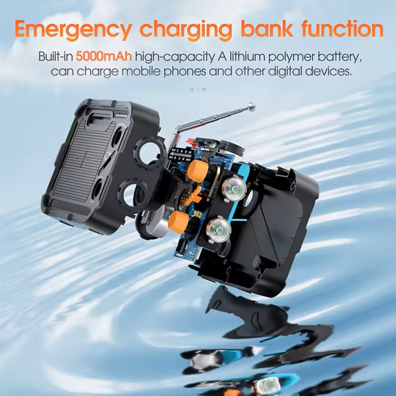 Powerbank and Multi Function Emergency Hand Crank Radio